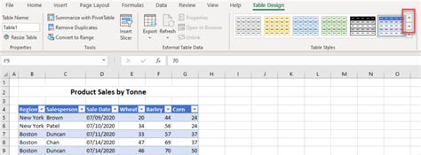 How to Change Table Style in Excel & Google Sheets - Automate Excel