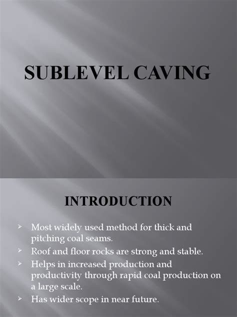 sublevel caving pdf mining resource extraction