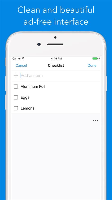 Checklist Elegant And Simple For Ios Iphone Free Download At Apppure
