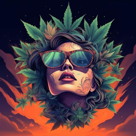 Premium Ai Image Canabis Ilustration