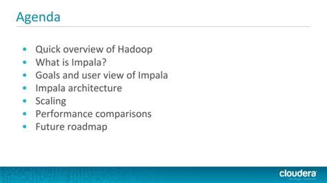 Impala A Modern Open Source Sql Engine For Hadoop Ppt