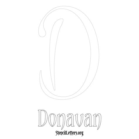 Donavan Free Printable Name Stencils With 6 Unique Typography Styles And Lettering Bridges Donavan Free Printable Name Stencils With 6 Unique Typography Styles And Lettering Bridges