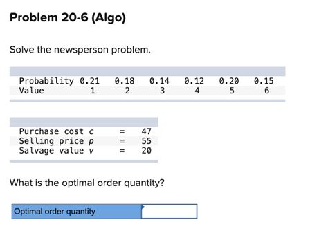 Solved Problem 20 6 Algosolve The Newsperson Problemwhat