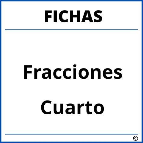 Fichas De Fracciones Para Sexto Grado