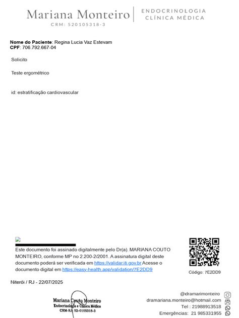 Pedido Médico Dra Mariana Monteiro 22 Julho 2025 Pdf