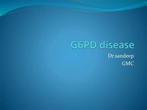 G6pd Diseasepptx