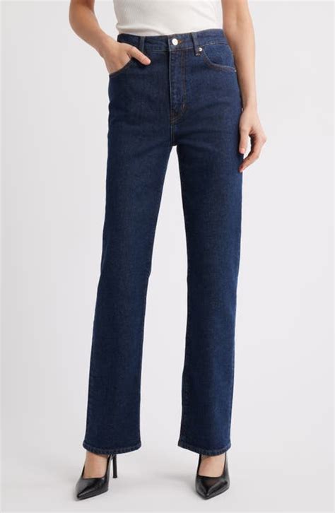 Womens High Rise Straight Leg Jeans Nordstrom