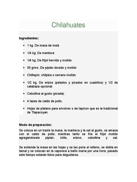 Chilahuates Pdf