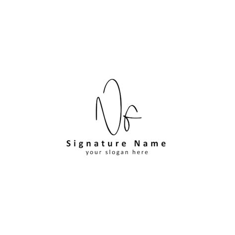 Premium Vector N Initial Letter Signature Logo Design