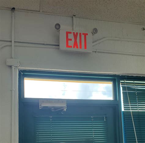 Exit Sign With Emergency Light Combo 90 Minute Discharge 35w With