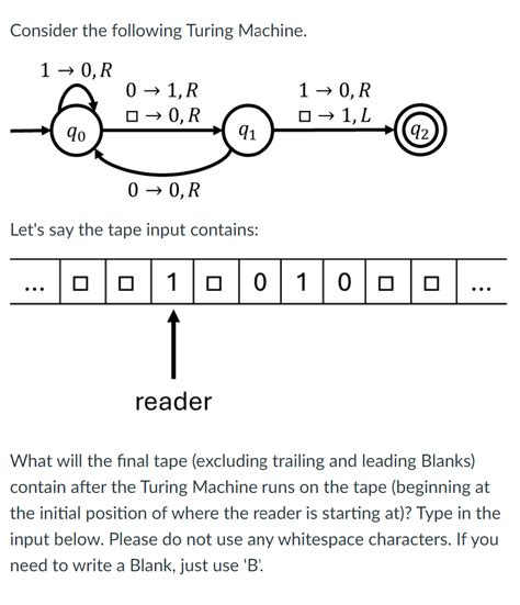 solved consider the following turing machine let s say the