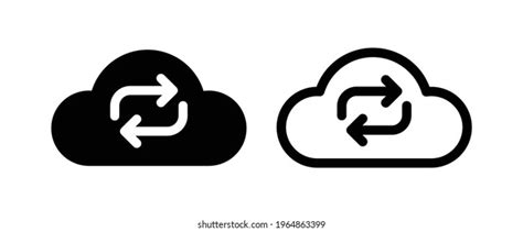 sync cloud computing data icon stock vector royalty free 1964863399