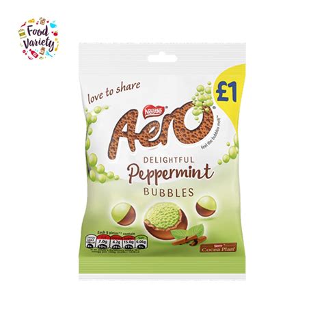 Bestbefore 31jul2025 Nestle Aero Bubbles Peppermint Chocolate 92g