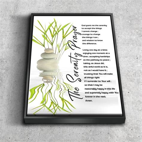 Serenity Prayer 7 Wall Art Canvas Print Framed Wall Hanging Etsy