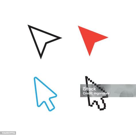 Ilustración De Cursores Del Ratón Vector De Punteros Dedo Ordenador Dedo De Puntero De Ratón