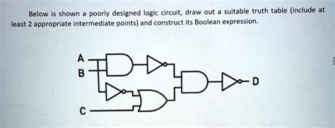 solved draw a truth table based on the given circuit write its