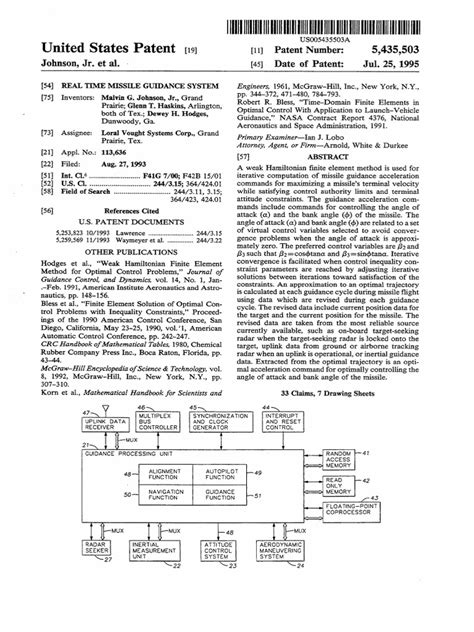 Us5435503 Pdf Equations Eulerlagrange Equation