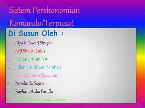 Sistem Ekonomi Terpusat Centralized Economic System Pptx