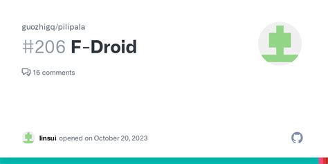 F Droid · Issue 206 · Guozhigqpilipala · Github