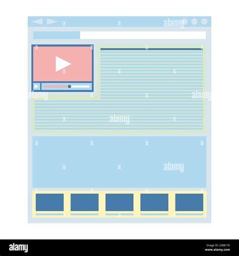 Flat Website Template Web Design Technology Vector Illustration Stock Vector Image And Art Alamy
