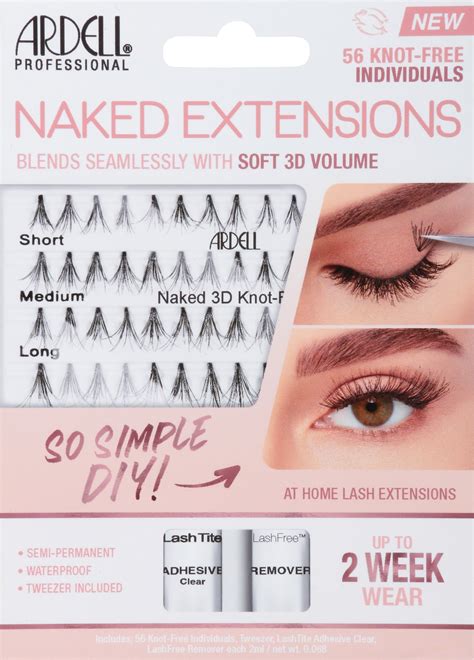 Ardell Naked Extensions Knot Free Individuals Pack Walmart