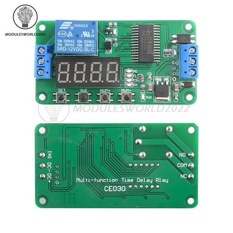 V V PLC RELAY Multifunction Self Lock Cycle Timer Module Delay Time Switch