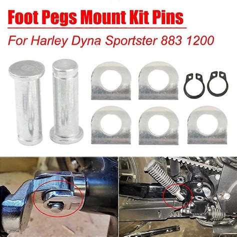 9pcsset Motorcycle Footpeg Foot Peg Rest Mount Bolt Pin Spring Washer
