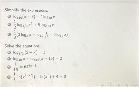 solved simplify the expressions