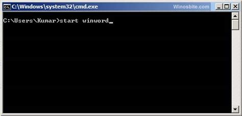 How To Open MS Word From Run Command