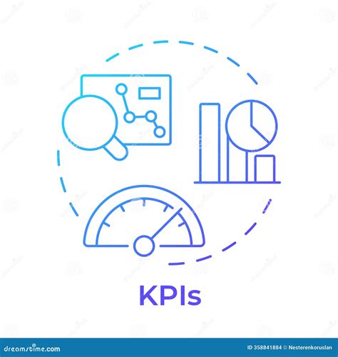 Kpis Blue Gradient Concept Icon Stock Illustration Illustration Of Outline Metrics 358841884