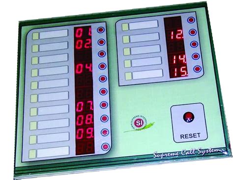 Wireless Office Call Bell System For 15 Users With High Glow Digital Numeric Display And With