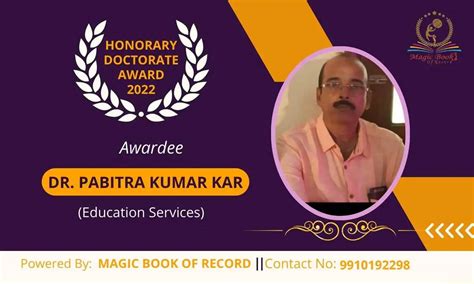 Dr Pabitra Kumar Kar Social Service Jagatsinghpur Odisha