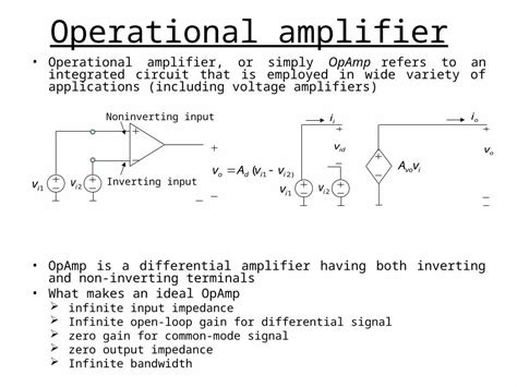 PPT Operational Amplifier Operational Amplifier Or Simply OpAmp