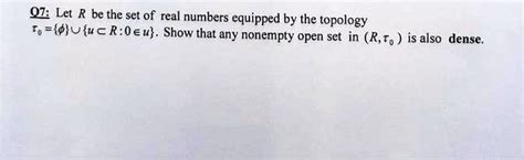 Get Answer Qz Let R Be The Set Of Real Numbers Equipped By The