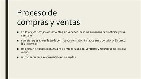 El Proceso De Compras Y Ventas Pptx Sales Business
