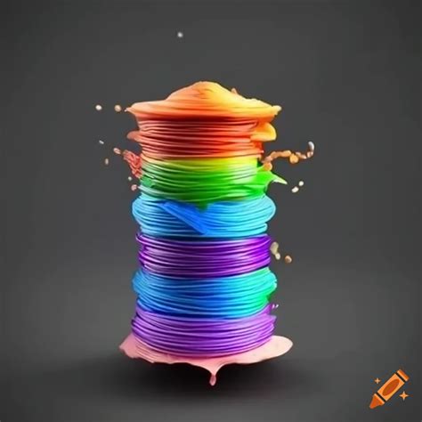 Colorful Rolls Of 3d Printing Filament
