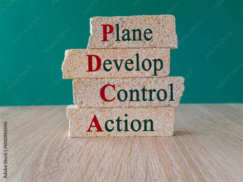 Pdca Plan Develop Control Action Symbol Concept Words Pdca Plan Develop Control Action On