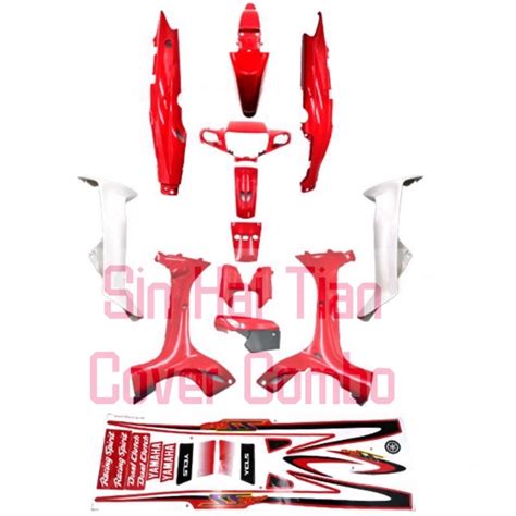Yamaha Y110 2 Ss2 Cover Sets Complete Sets Siap Sticker [mseki] Hitam Biru Merah Purple Kelabu