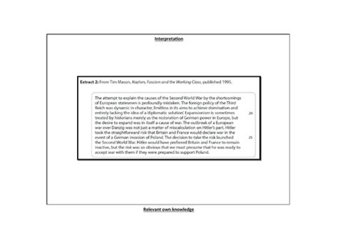 Edexcel A Level History How To Answer The Paper 1 Interpretation Question Germany Teaching