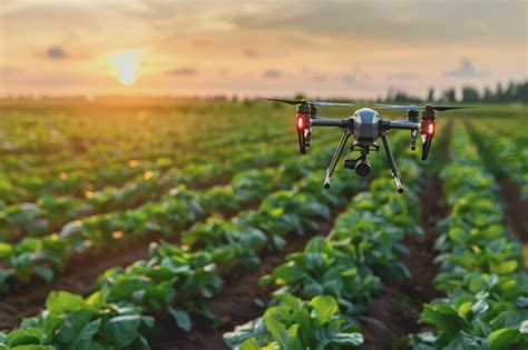 An Innovative Agricultural Area Where Drones And Ai Robots Analyze Crop