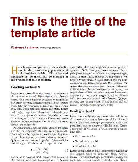 basic latex template