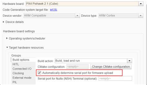 Set Com Port For Upload And Communication In Simulink Matlab And Simulink