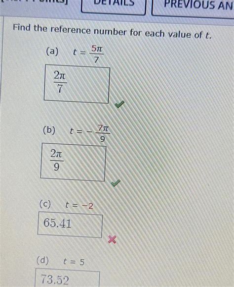 [answered] find the reference number for each value of t a t 2 7 b t 7n