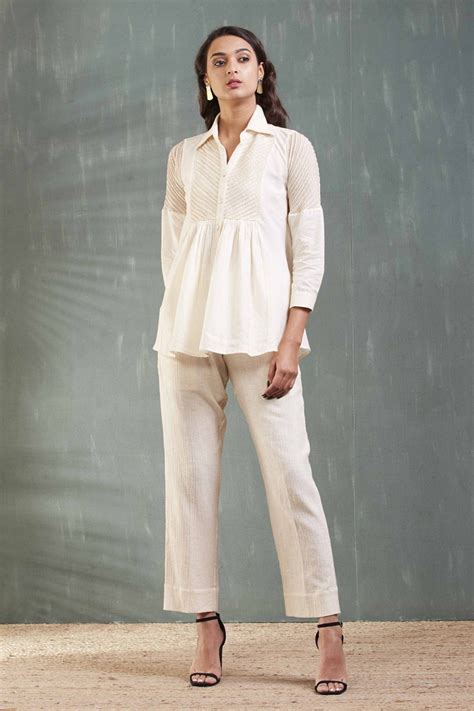 Off White Womens Dress Ek Katha Medium