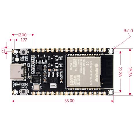 Esp32 C6 Dev Kit N8 8mb Flash Waveshare Erelement