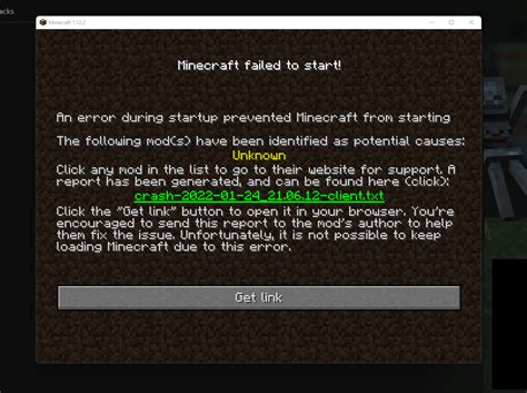 Fresh Install Crash Issue Minecraft Eternal MC Eternal GitHub