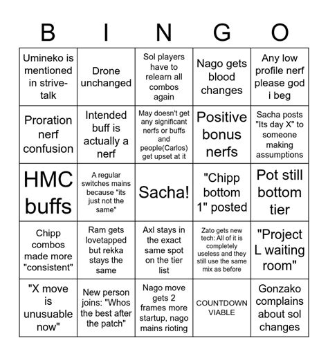 Patch Bingo Card