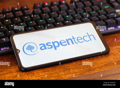 In This Photo Illustration An Aspen Technology Aspentech Logo Is
