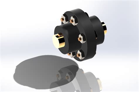 unprotected type flange coupling solidworks 3d cad model grabcad