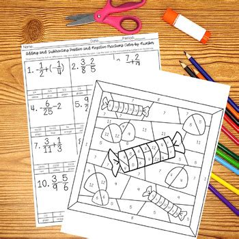 Add Subtract Multiply And Divide Positive And Negative Fractions Activities